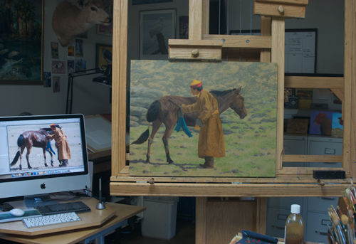 horse painting – Susan Fox, American Artist